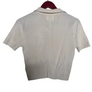 Grey/Ven | Tops | Grey Ven Emma Ribbed Polo Top Wool Cashmere In Cream ...